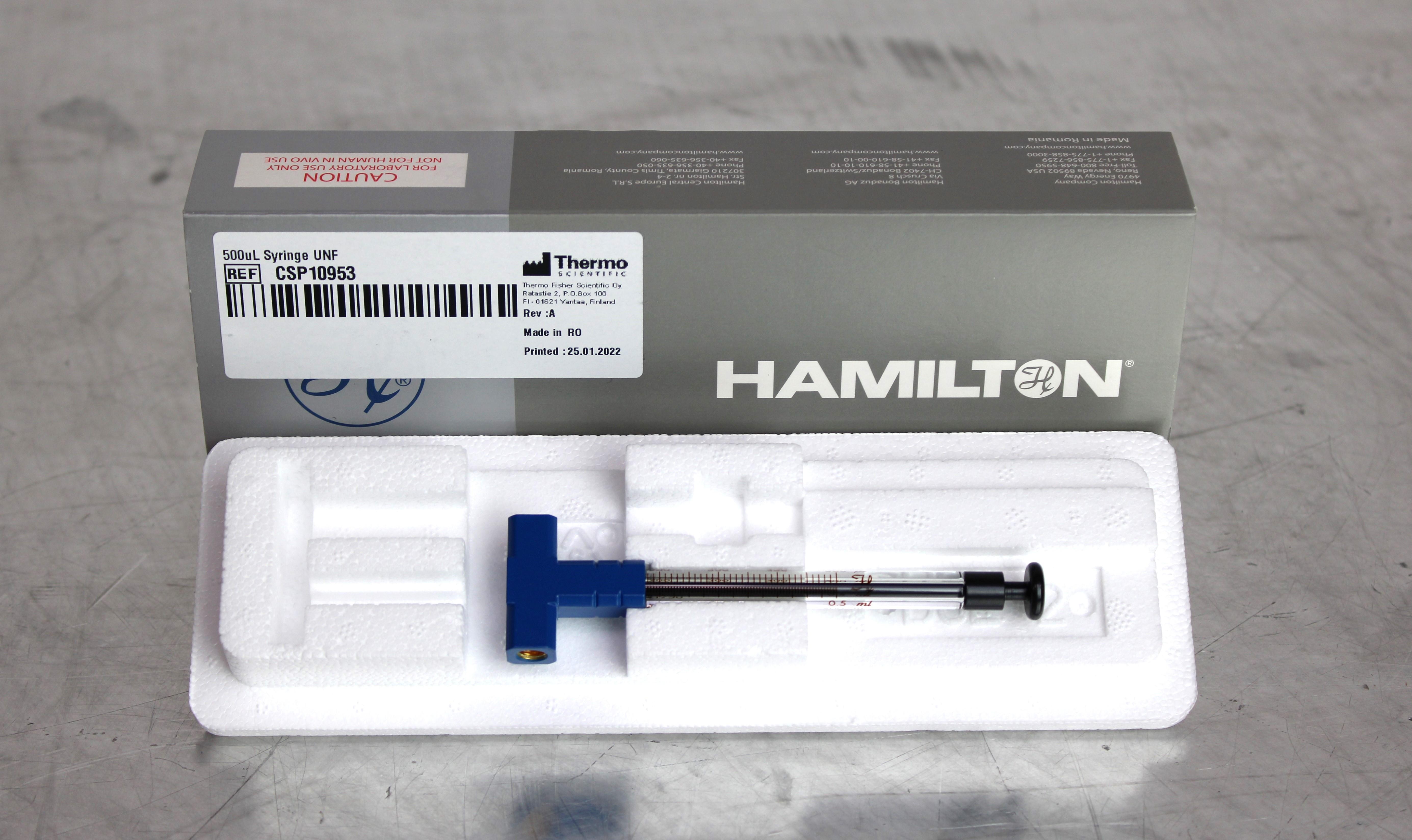 REUZEit - Hamilton P/N: 208828 Syringe SYR 500 uL, 1750 Blue Kone ...